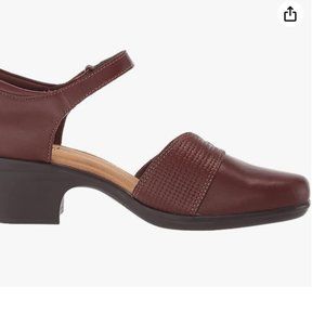 Clarks | Shoes | Clarks Emily Rae Womens Brown Leather Mary Janes Size ...